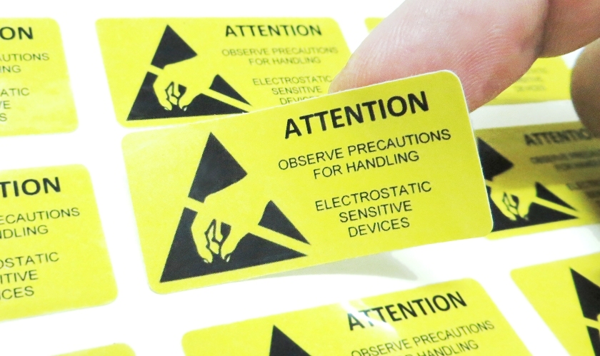 LogicNeed | Anti-Static Caution Sticker Labels - 36 Sticker (Coated ...