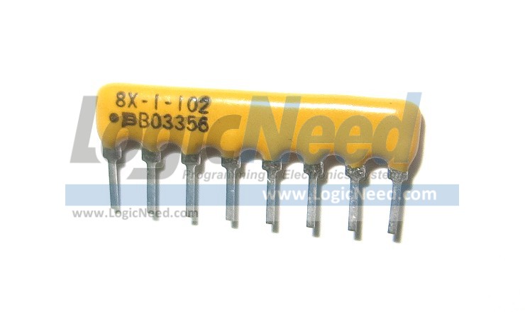 LogicNeed | 1K ohm 8-Pin (7 bussed resistors) Resistor Network