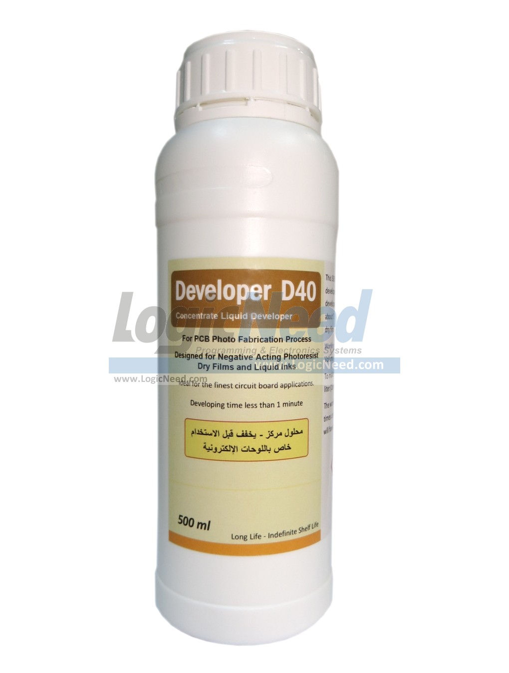 LogicNeed | Concentrate Liquid Photoresist Developer D40 (500ml)